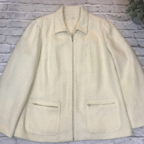Coldwater Creek | Jackets & Coats | Coldwater Creek Ivory Textured ...